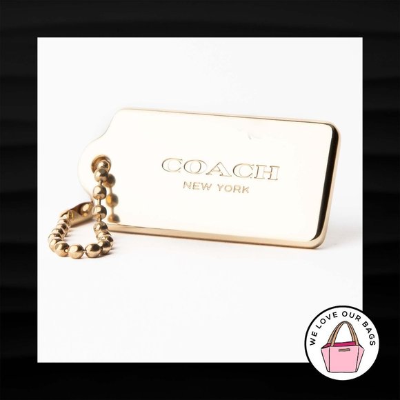 Coach | Accessories | New Medium Coach Gold Brass Thick Metal Key Fob ...